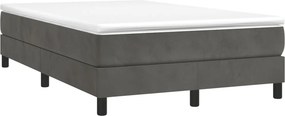 Box spring postel s matrací tmavě šedý 120x190 cm samet 3269678