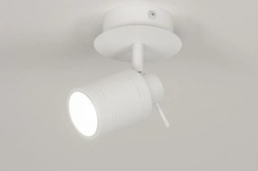 Stropní nebo nástěnné bodové bílé koupelnové svítidlo Spot Riva White