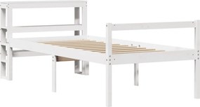 Postel s čelem pro seniory bílá 75 x 190 cm masivní borovice 3305850