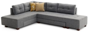 Atelier del sofa Rozkládací rohová pohovka MANAMA šedá levý roh 825BLC1182