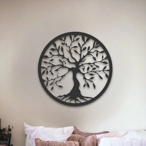 Strom života 2 - kovový obraz na zeď Velikost: 100cm, Barva: Black