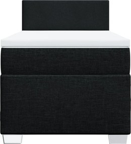 Box spring postel s matrací černá 90x200 cm textil 3288066