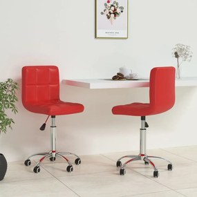 vidaXL Otočné jídelní židle 2 ks umělá kůže [334346] Barva: krémová