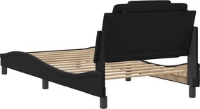 Rám postele Viana bez matrace černý 100x200 cm umělá kůže 3208075