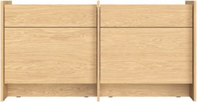 Komoda v dekoru dubu v přírodní barvě 146x76x51 cm Hido – noo.ma