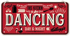 Postershop Závesná cedule: This Kitchen is for Dancing - 10x20 cm