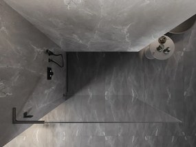 Mexen Lunar L sprchová stěna levá 110 x 200 cm, 8mm čiré sklo, broušený grafit, 830L-110-000-66-00-L