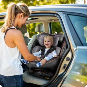 Autosedačka Nukido Prestige Line 0-36 kg ISOFIX v černé a šedé barvě pro bezpečné cestování