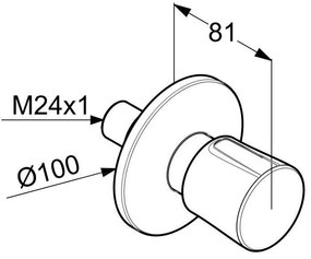 KLUDI BALANCE ventil pod omítku, černá mat, 528158775