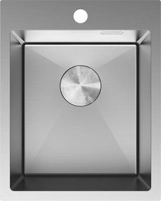 Mexen Solix, 1-komorový nerezový dřez 400 x 500 mm, broušená ocel, 6406401000-01