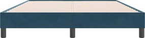 Postel Box Spring bez matrace tmavě modrá 140x220 cm samet 3315877