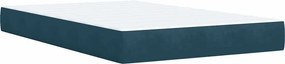 Box spring postel s matrací tmavě modrá 120 x 200 cm samet 3286280