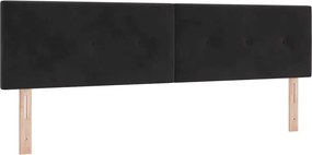Postel s boxspringem s čelo Černá 180 x 200 cm samet 3340402