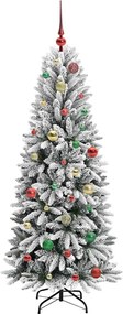 Umělý vánoční stromeček Bílá 150 cm PVC, plast, ocel a PE 3396041