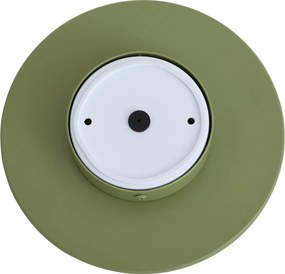 Retro nástěnná lampa zelená s kulatým opálovým sklem 20cm IP44 - Lila