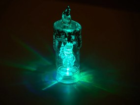 LED sloupová svíčka SANTA 16 cm transparentní - více variant