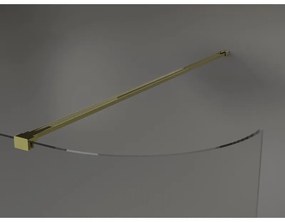Mexen Kioto, zaoblená sprchová zástěna 130 x 200 cm, 8mm čiré sklo, zlatý profil, 800-130-101-50-06