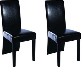 vidaXL Jídelní židle 2 ks umělá kůže [60249] Barva: Černá