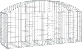 Klenutý gabionový koš 150 x 50 x 60/80 cm pozinkované železo 153453