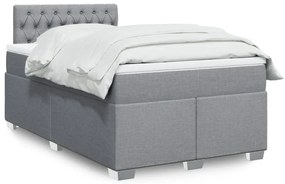 Box spring postel s matrací světle šedá 120x190 cm textil 3288134