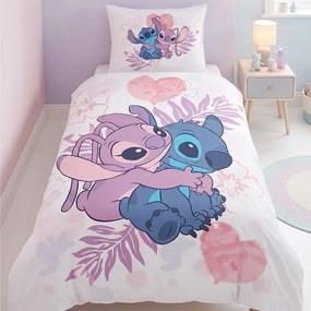 Bavlněné ložní povlečení Lilo &amp; Stitch – Nerozlučná dvojka Stitch a Angel - 100% bavlna - 70x90 cm + 140x200 cm
