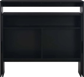 Barový stůl se 2 stolními deskami černý 130 x 40 x 120 cm 280218