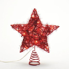 Vánoční LED dekorativní stolní hvězda Červená