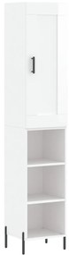Skříň highboard bílá s vysokým leskem 34,5x34x180 cm kompozit - Default Title
