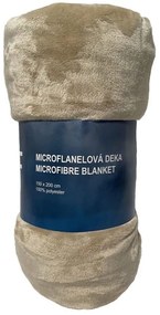 JERRY FABRICS Deka microflanel super soft Béžová Polyester, 150/200 cm