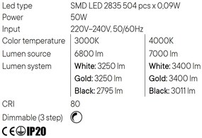 Redo FEBE 01-2923- závěsné hranaté LED světlo/50W/barva světla 3000K