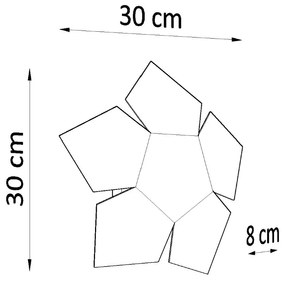 Nástěnné svítidlo Penta, 1x černé kovové stínítko