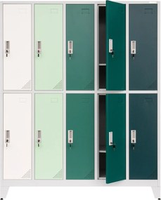 Kovová šatní skříň na oblečení Oxford Green