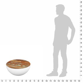 vidaXL Marketos Miskovitý konferenční stolek recyklované dřevo 60 x 60 x 30 cm