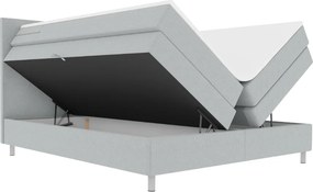 Čalouněná postel boxspring CARINA 140x200 cm světle šedá Matrace: Matrace Bonell pružinová