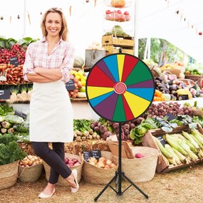 Costway 76 cm dlouhé soutěžní kolo výškově nastavitelné loterijní kolo