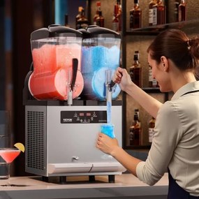 Komerční stroj na kaši 12Lx2 Margarita Smoothie Výrobník mražených nápojů