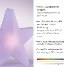 LD 19291-16 LED bateriové svítidlo AKKU-STAR, bílá, velké, venkovní IP44, nabíjecí přes USB, RGB/6000K - JUST LIGHT