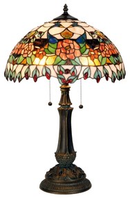 Nádherně barevná stolní lampa Maja, Tiffany design