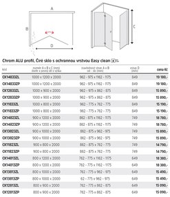 Mereo Novea obdélníkový sprchový kout 80 x 100 x 200 cm zalamovací levá s pevnou stěnou aluchrom čiré CK13813ZL