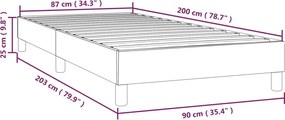 vidaXL Rám postele 90x200 cm umělá kůže [3120680] Barva: Hnědá