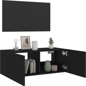 vidaXL Nástěnná TV skříňka s LED osvětlením 80 x 35 x 31 cm [837283] Barva: Betonová šedá