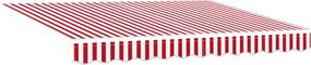 Stahovací markýza Červená a Bílá 300 x 250 cm 3329989