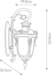 Venkovní retro lucerna na fasádu Elstead PHILADELPHIA 2-M-OB
