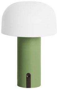Time for home Zelená plastová stolní LED lampa Cecile