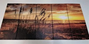 5-dílný obraz západ slunce na pláži Varianta: 200x100