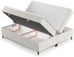 Krémová boxspring postel s úložným prostorem 140x200 cm Araya – Maison de Rêve