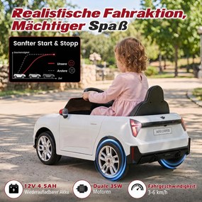 Costway Dětské autíčko 12 V BMW Mini Design Elektrické autíčko pro děti