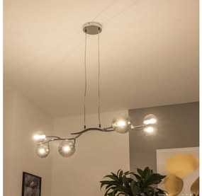 Brilagi - LED Lustr na lanku MISTEL 6xG9/3W/230V černý chrom/kouřová