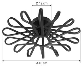 Lindby Kaelen stropní svítidlo černé železo