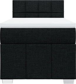 Box spring postel s matrací černá 90x200 cm textil 3286953